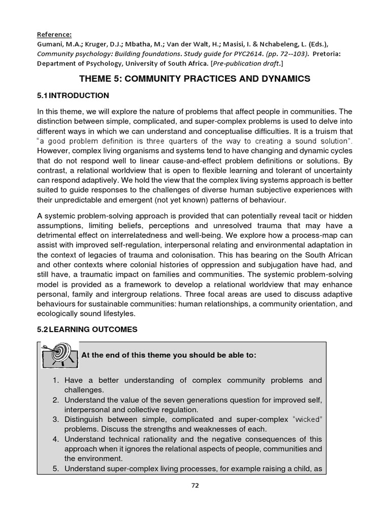Understanding complex community problems and challenges | PDF ...