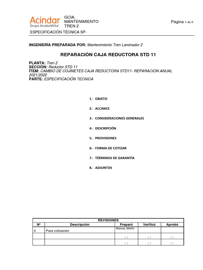 Cambio de Cojinetes en Reductor STD 11 | PDF | Hogar, jardinería y ...