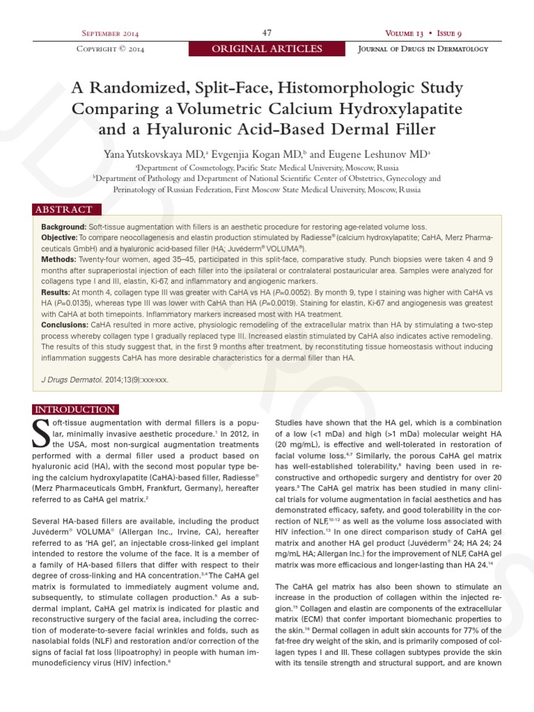 In - A Randomized Split Face Histomorphologic Study Comparing A ...