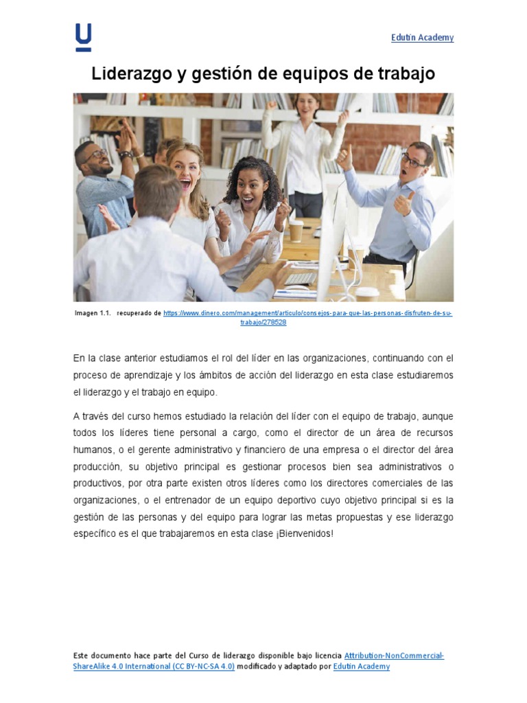 Liderazgo en Equipos de Trabajo | PDF | Liderazgo | Las emociones
