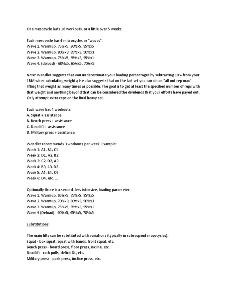 531 Workout | PDF | Human Anatomy | Recreation