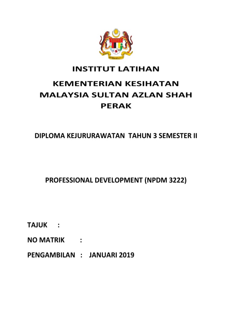 Muka Depan Assignment Refleksi | PDF