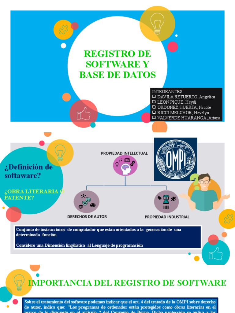 Registro de Software y Base de Datos | PDF | Programa de computadora | Programación