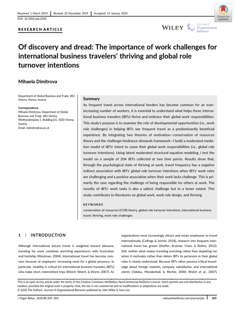 Of Discovery and Dread - The Importance of Work Challenges For ...