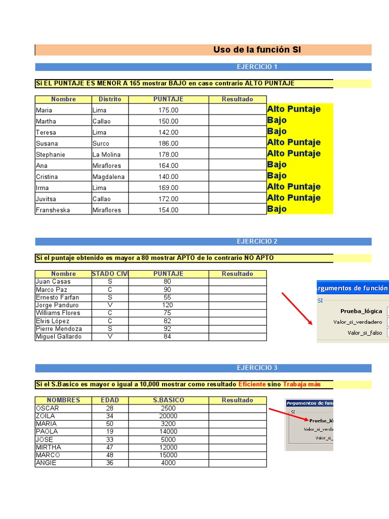 1-Funcion Condicional Si | PDF