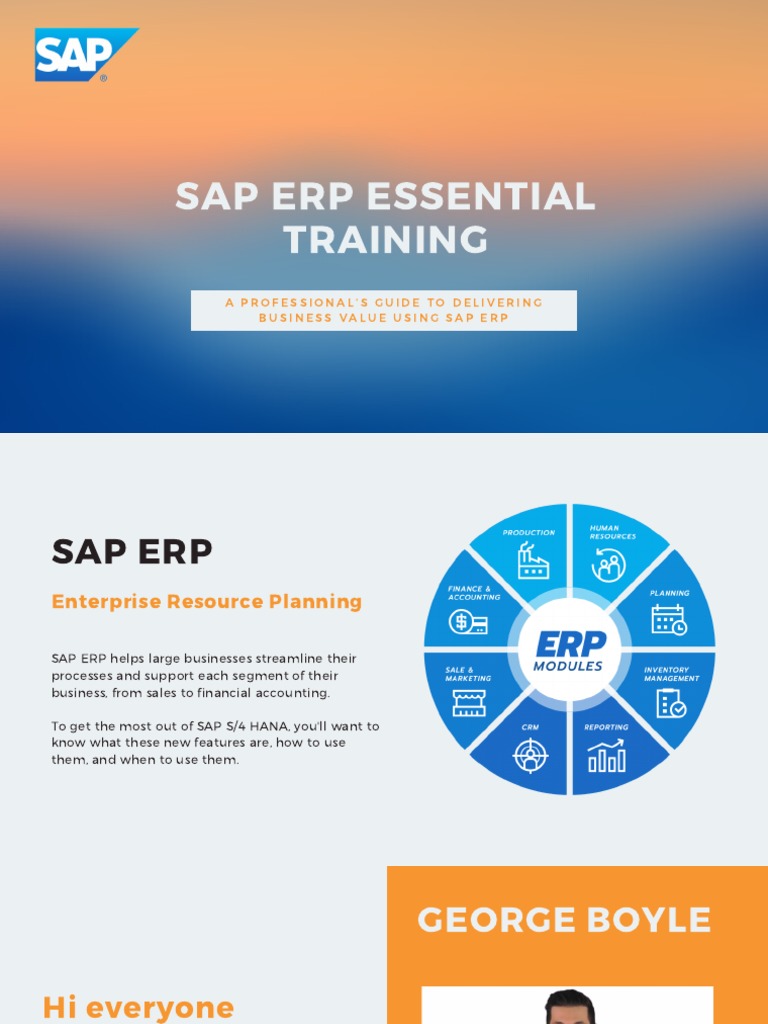 Sap Erp Essential Training: A Professional'S Guide To Delivering Business Value Using Sap Erp ...