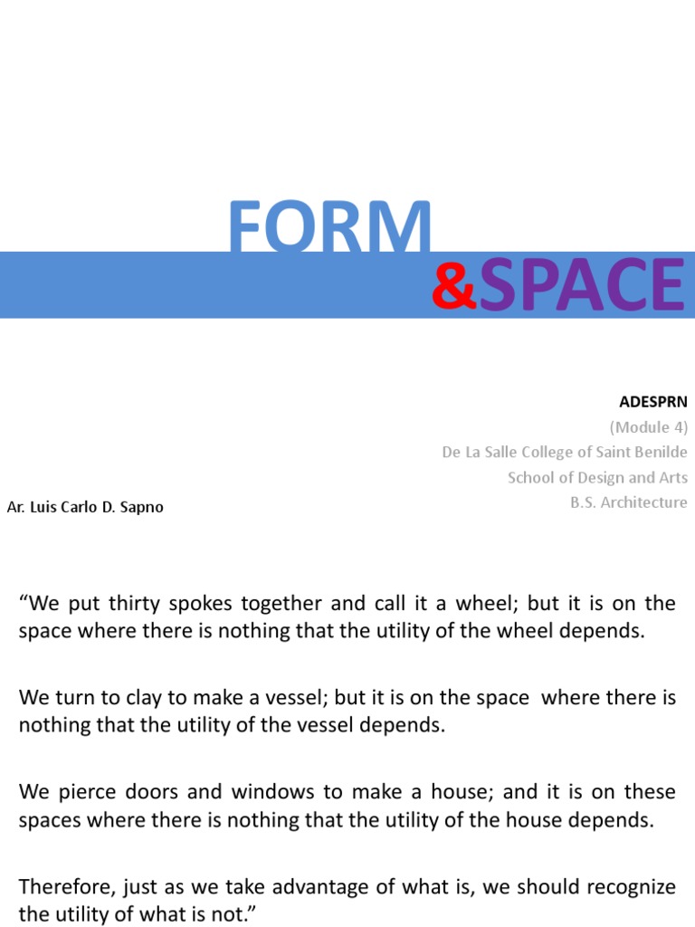 Module 4-FORM & SPACE | PDF | Space | Plane (Geometry)
