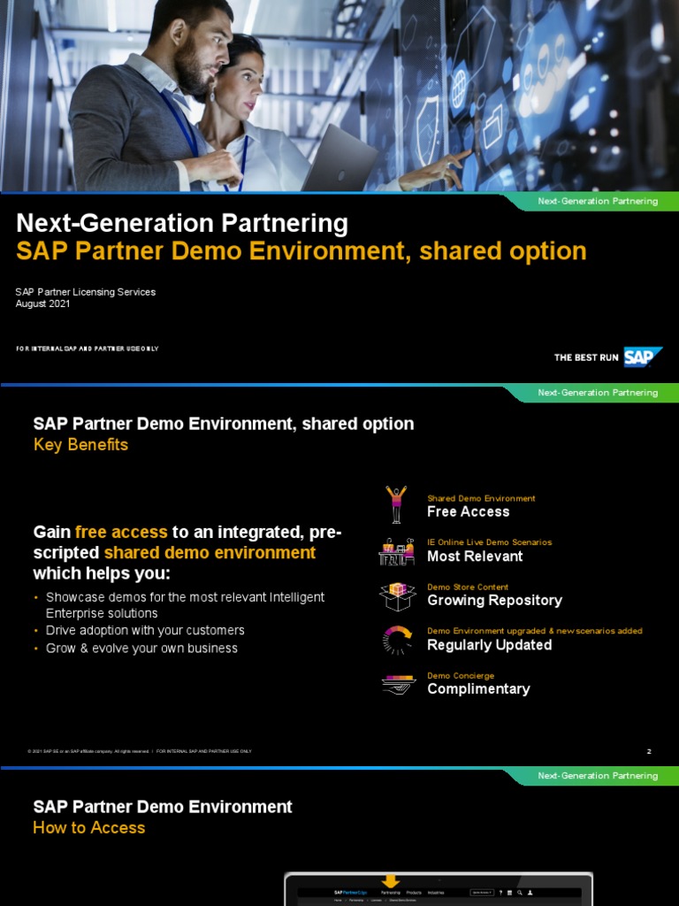 Next-Generation Partnering: SAP Partner Demo Environment, Shared Option ...
