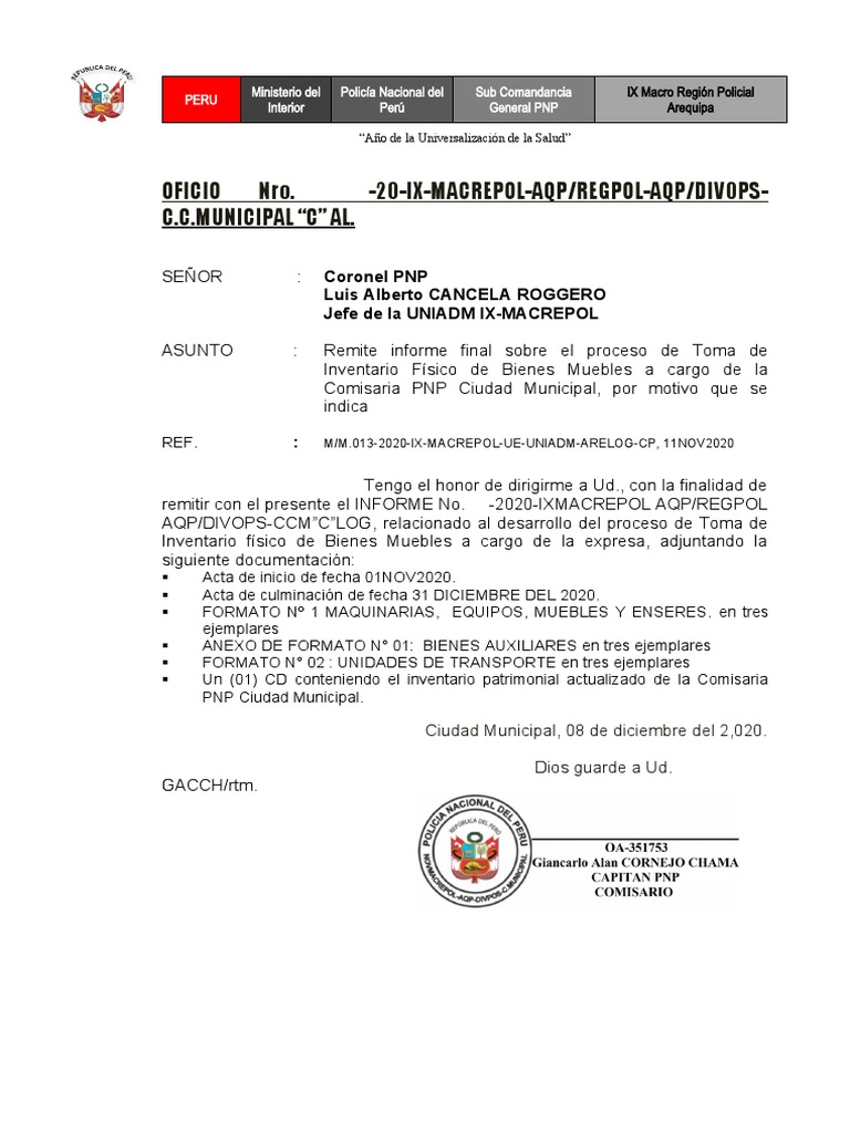Oficios ATENCION | PDF