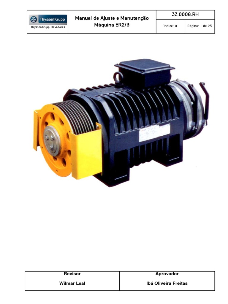 3Z0006RH 00 Manual Da Máquina de Tração ER2-3 | PDF | Freio | Motores