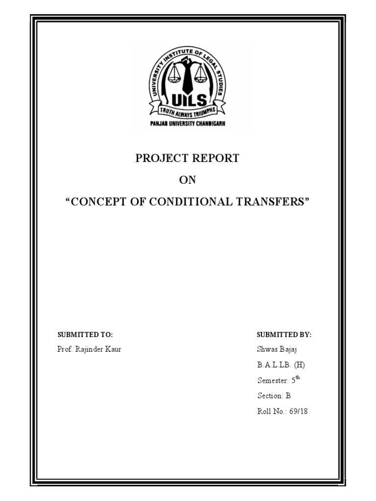 Understanding Conditional Transfers: An Analysis of Key Concepts ... Understanding Conditional Transfers: An Analysis of Key Concepts ...