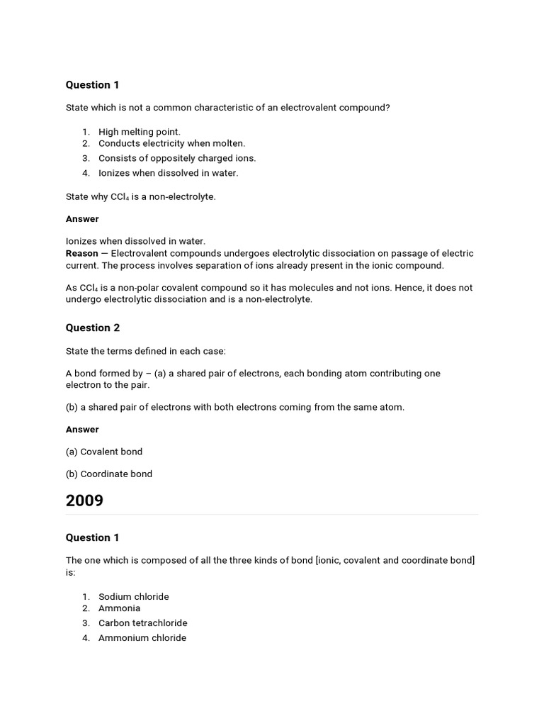 Grade 10 Chemical Bonding For 2023 Icse | PDF | Chemical Bond | Ionic ...
