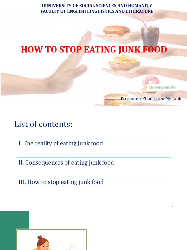Stop Eating Junk Food: A Guide | PDF | Junk Food | Obesity