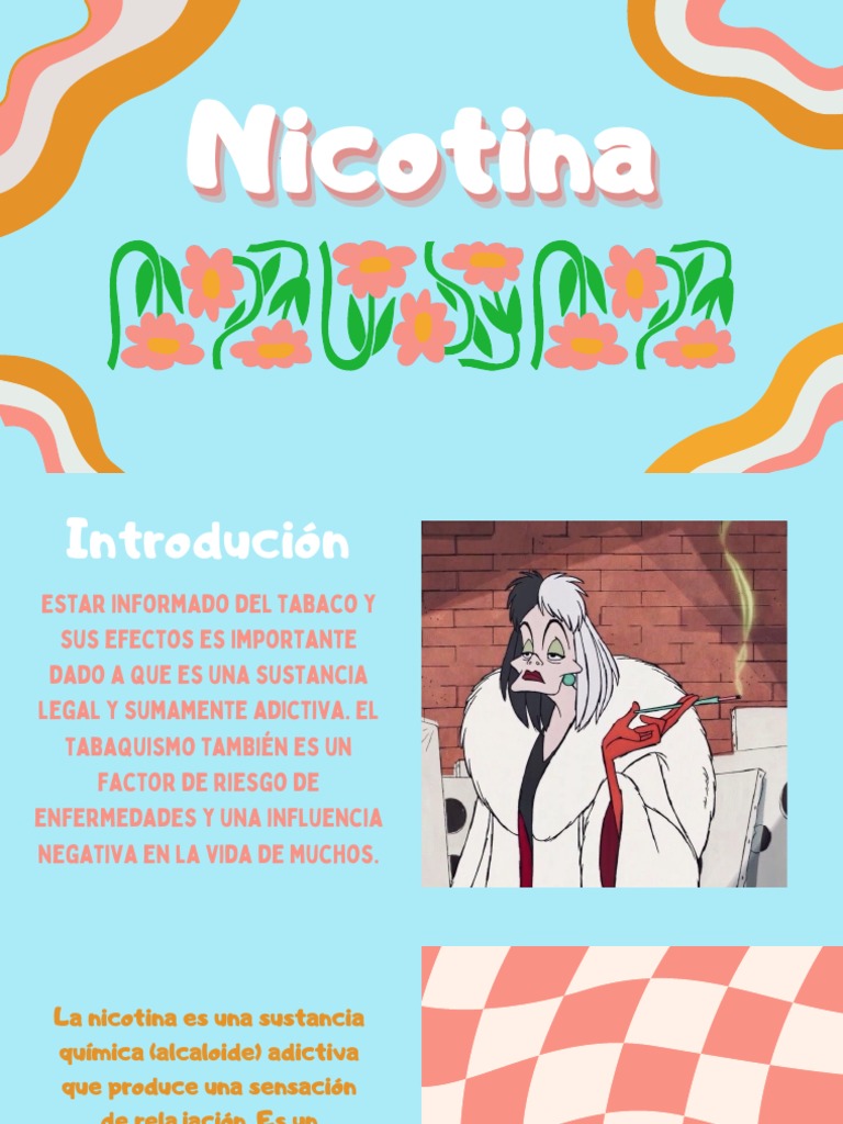 Nicotina (Presentación) | PDF | Nicotina | Tos