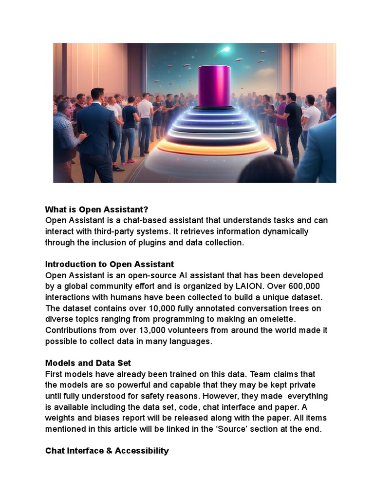 Open Assistant-Open-Source Chat Assistant | PDF | Artificial ...