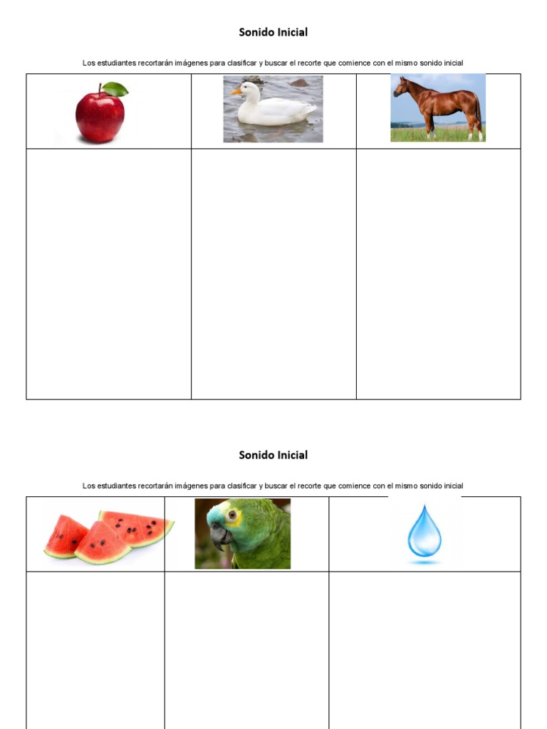 Sonidos Iniciales | PDF