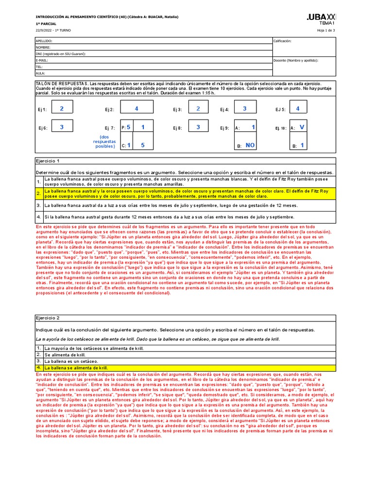 CLAVES TEMAS 1 A 10 - IPC 1P 2C 2022 | PDF | Axioma | Argumento
