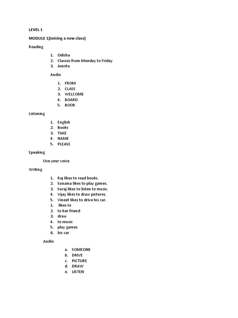 LEVEL 1 Mepro | PDF