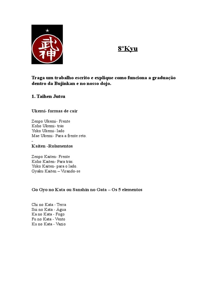 8º Kyu | PDF