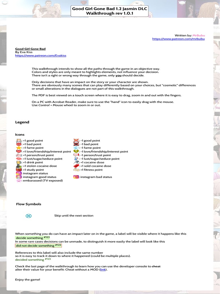 Good Girl Gone Bad-1.2 Jasmin DLC Walkthrough-Rev-1.0.1 | PDF
