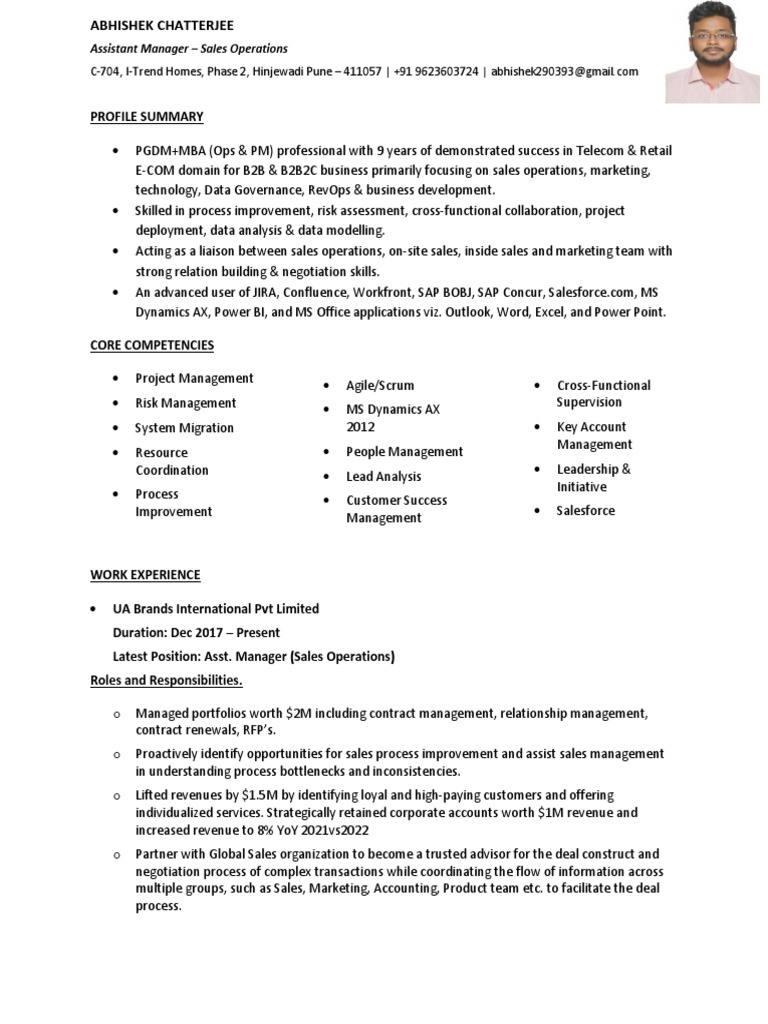 Abhishek Chatterjee - Resume - v1.0 | PDF | Scrum (Software Development ...