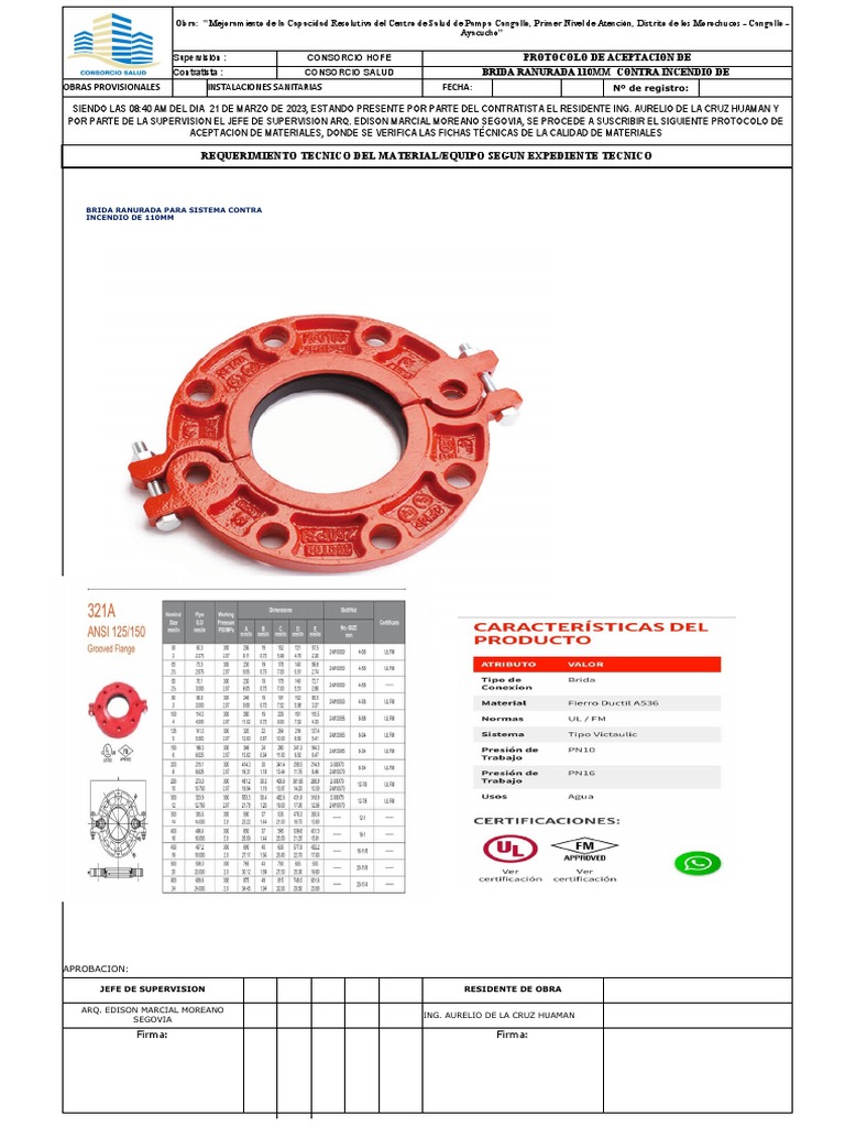 Protocolo de Aceptacion de Materiales | PDF