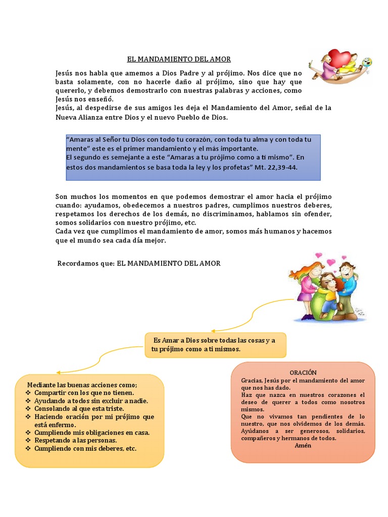 El Mandamiento Del Amor | PDF | Amor | Creencia religiosa y doctrina