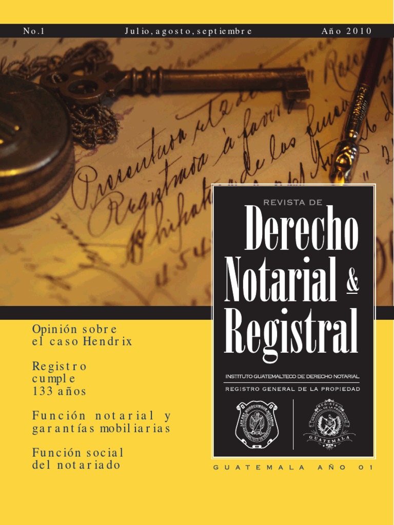 Revista de Derecho Notarial y Registral | PDF | Guatemala | Propiedad