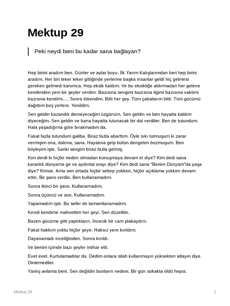 Mektup 29 | PDF