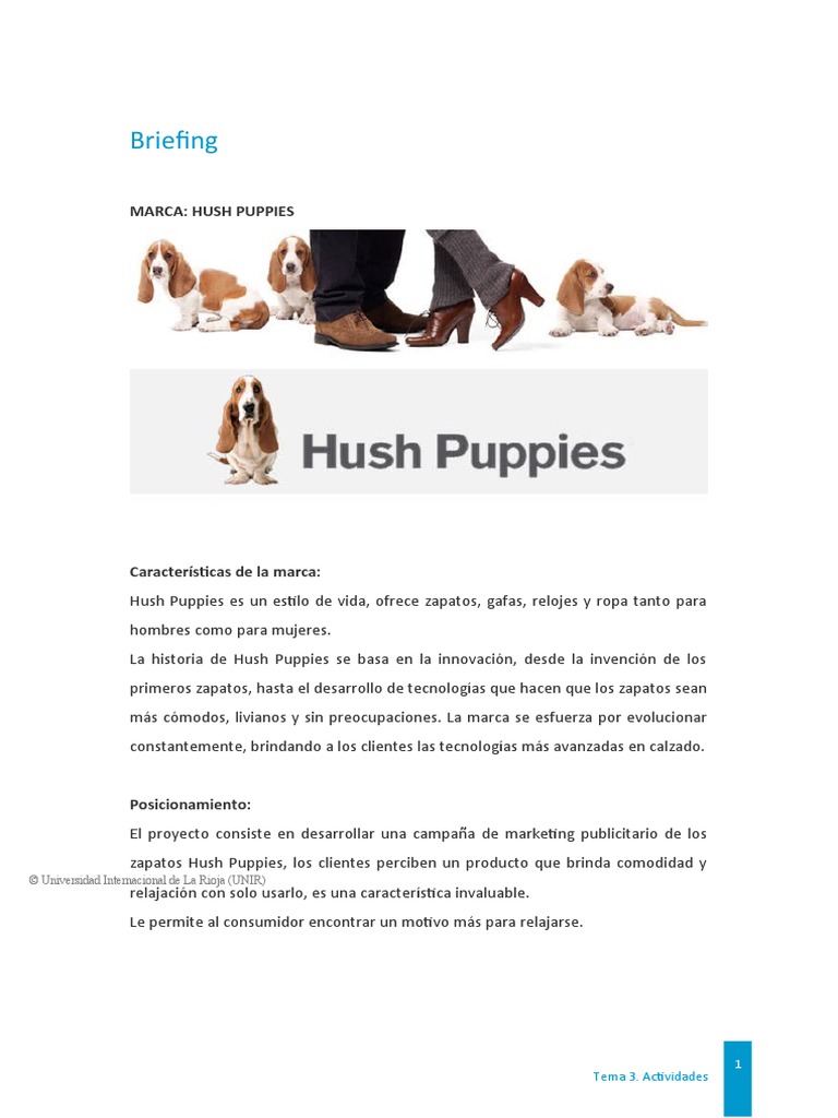 Brief Basica de Hush Puppies | PDF | Marca | Publicidad