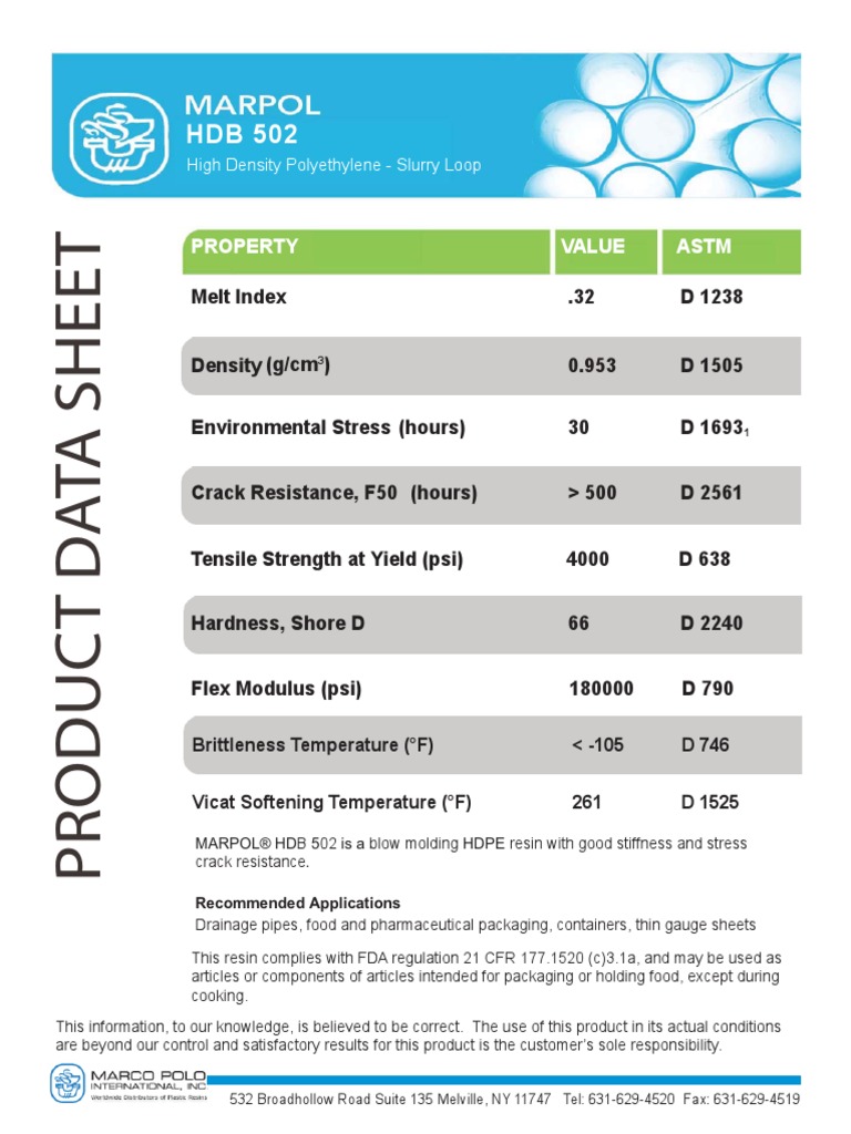 HDPE Soplado HDB-502 | PDF