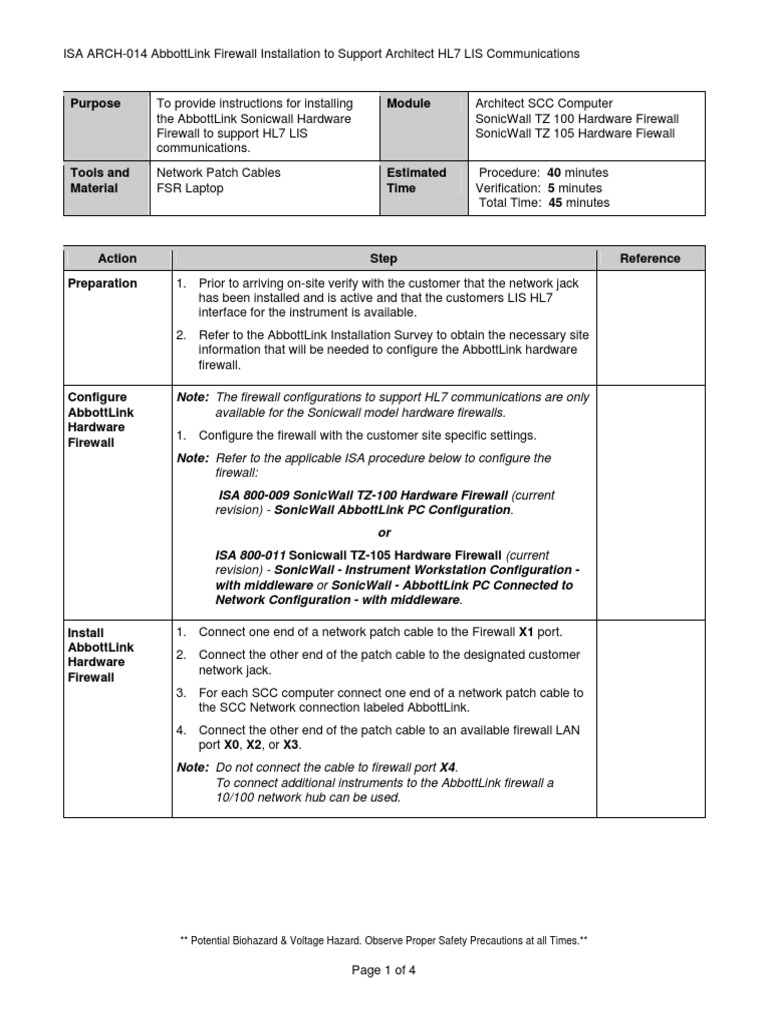 ARCH-014 - Firewall Installation | PDF | Ip Address | Firewall (Computing)