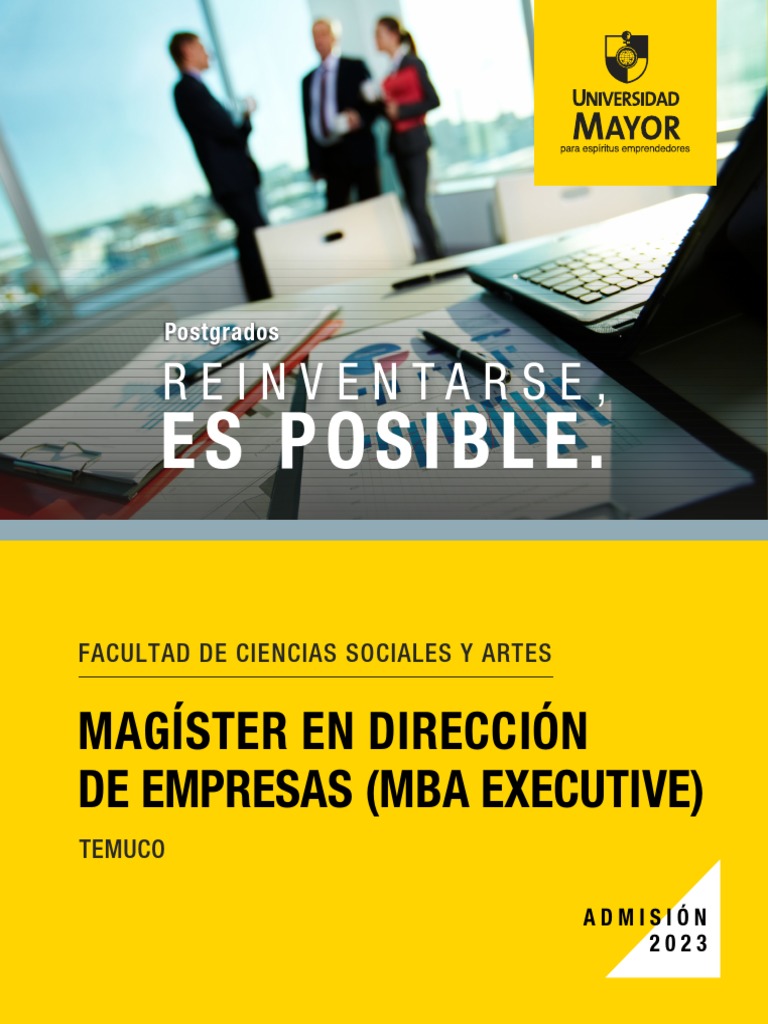 MBA - U Mayor - Brochure | PDF | Iniciativa empresarial | Máster en ...