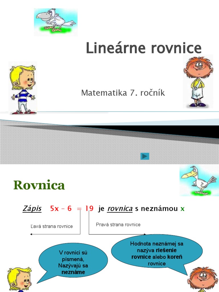 Linearne Rovnice | PDF