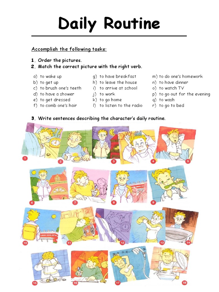 Daily Routine Activities for Grade 5 | PDF