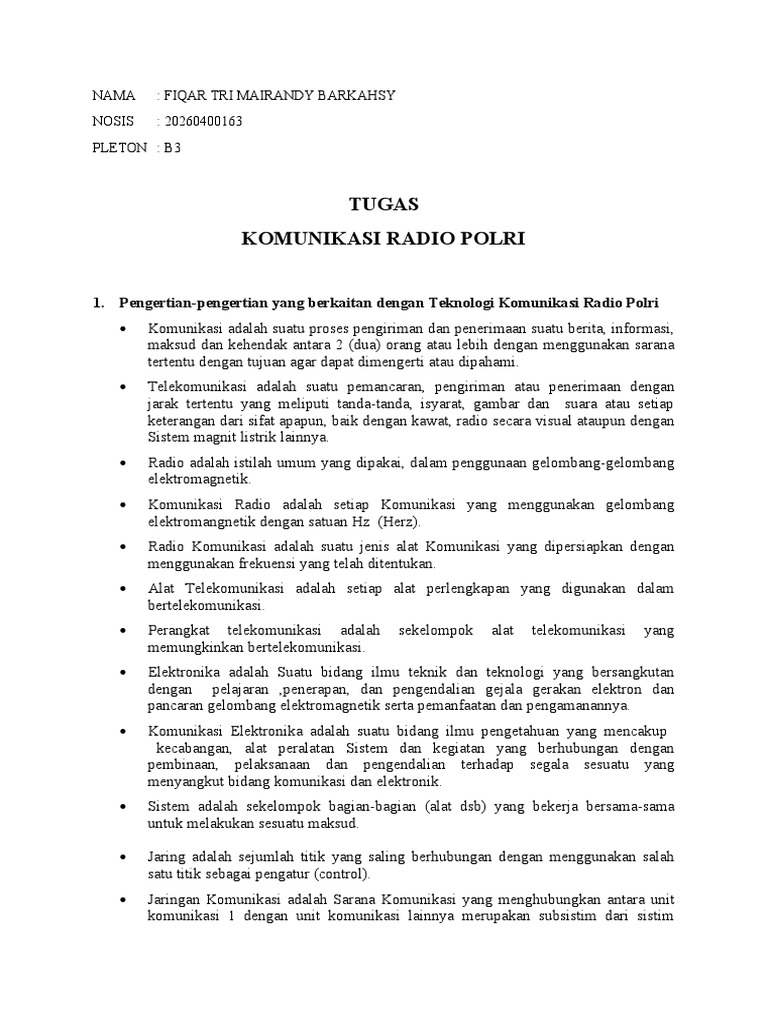 Pengertian Radio Perorangan HT | PDF