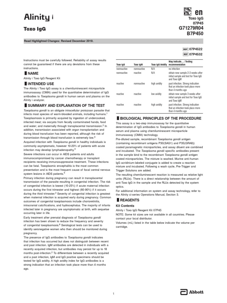 Alinity Toxo G | PDF