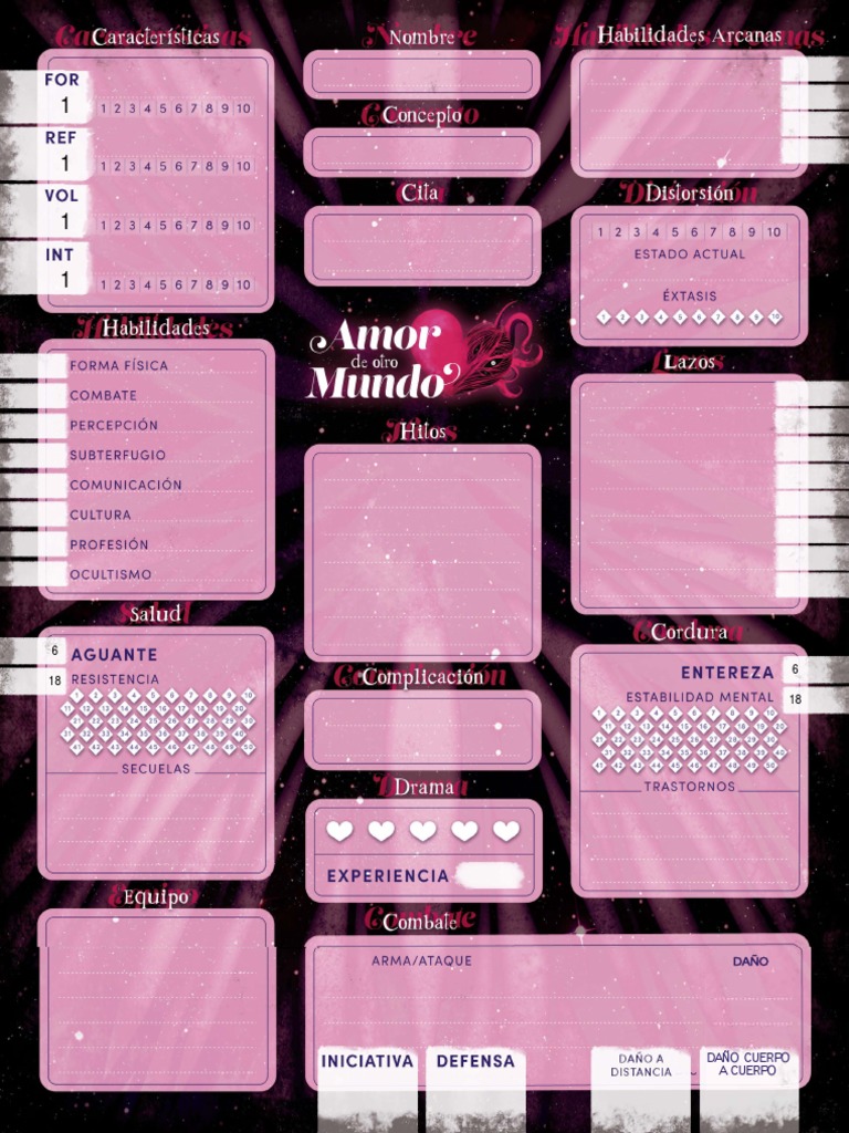 Ficha Editable ADOM | PDF