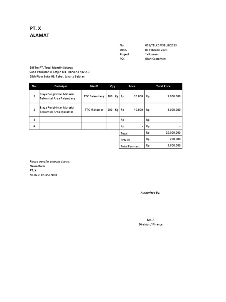 Contoh Invoice | PDF