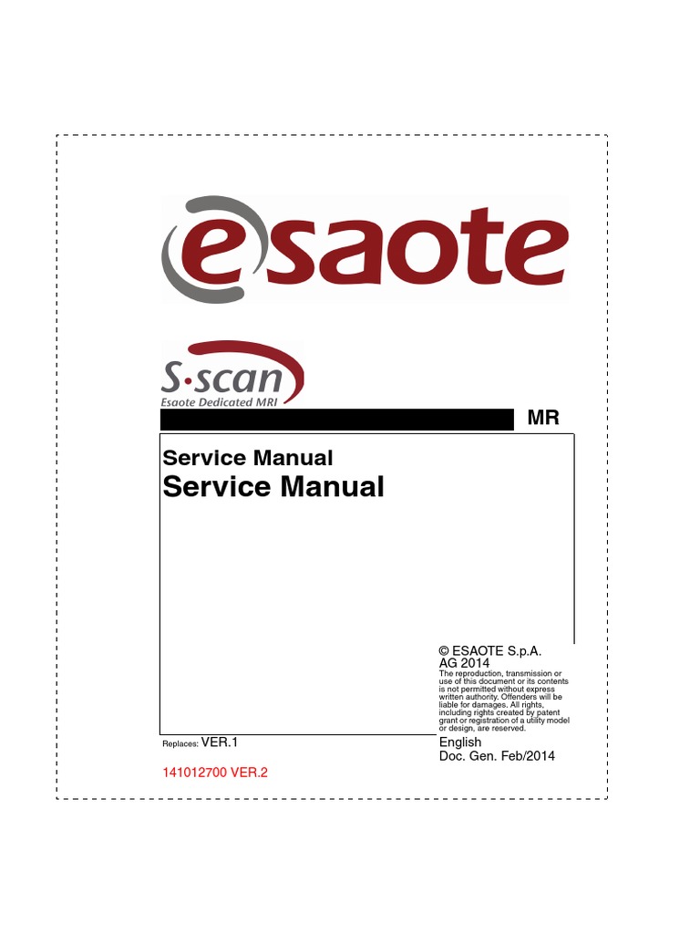 S-Scan Service Manual 141012700 Rev2 SW3.1A (Feb2014) | PDF ...