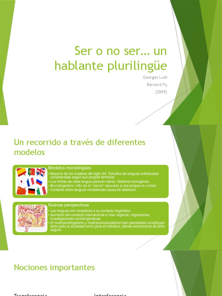 Ser o No Ser Un Hablante Plurilingue | PDF | Lingüística | Habla