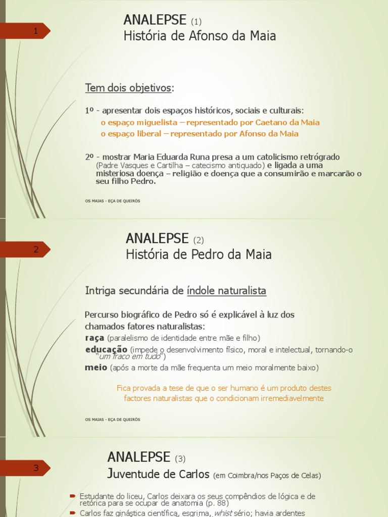 Analepse: História de Afonso Da Maia | PDF