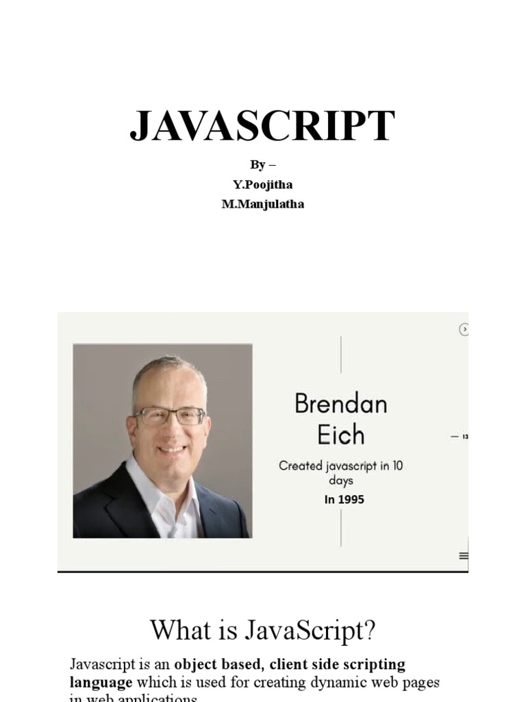 An In Depth Look At Javascript Data Types Variables And Scope Pdf Dynamic Web Page