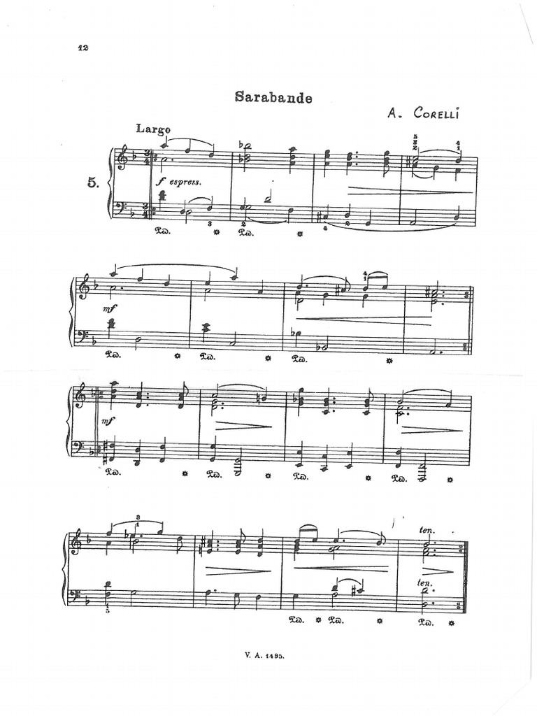 Corelli - Sarabande | PDF