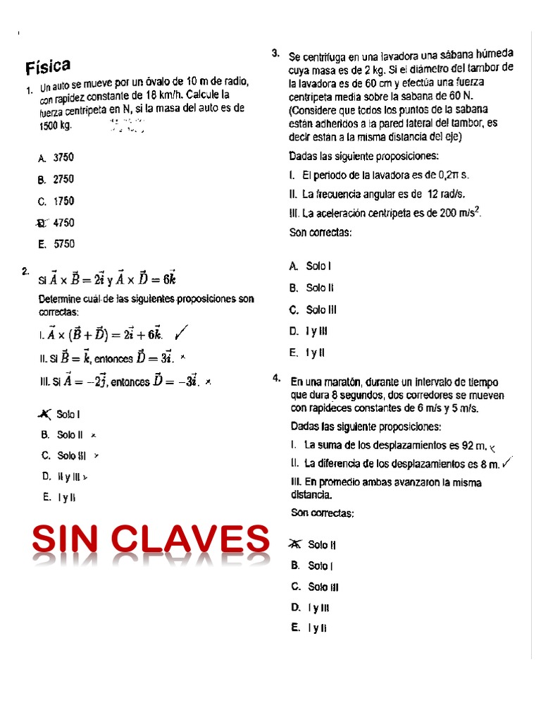1er Parcial CEPRE - UNI 2023-II | PDF