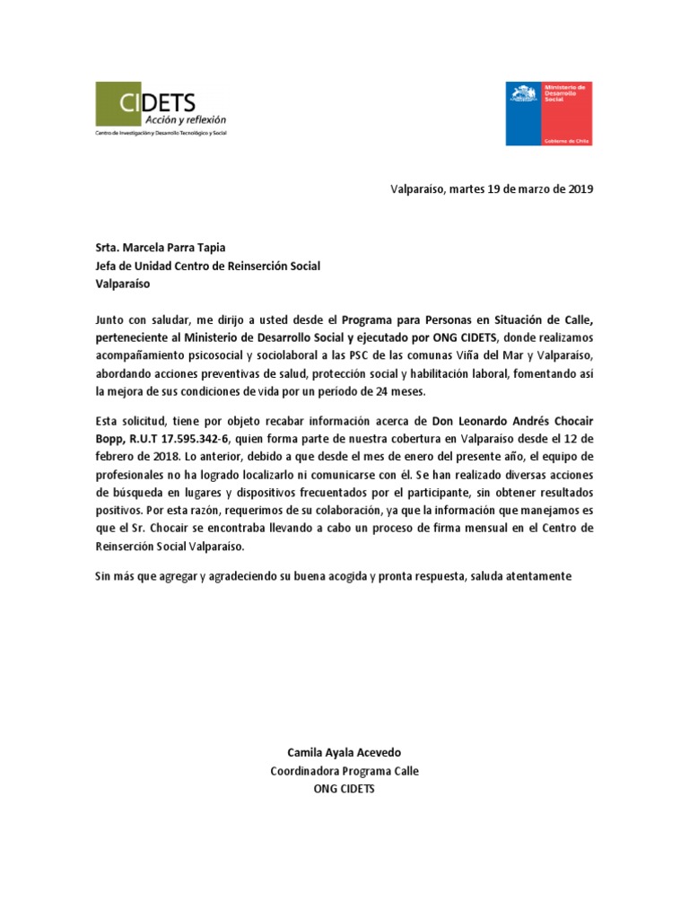 Solicitud de Información sobre Participante PSC | PDF