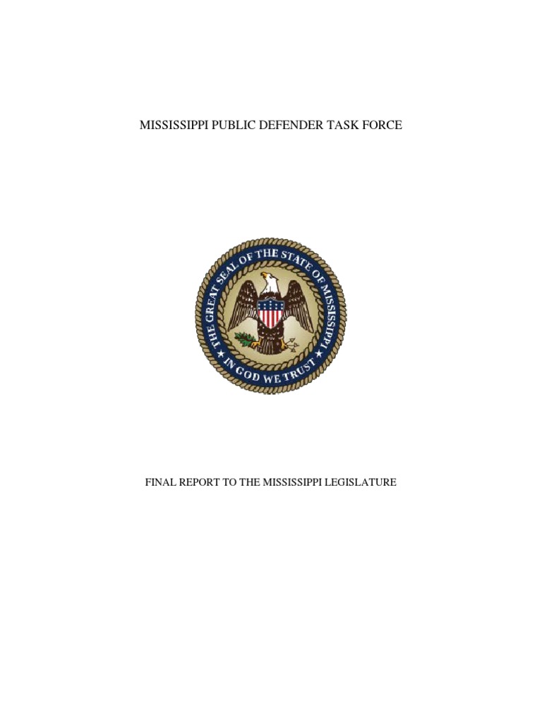 Final Report of The Mississippi Public Defender Task Force Final Report | PDF | Public Defender ...
