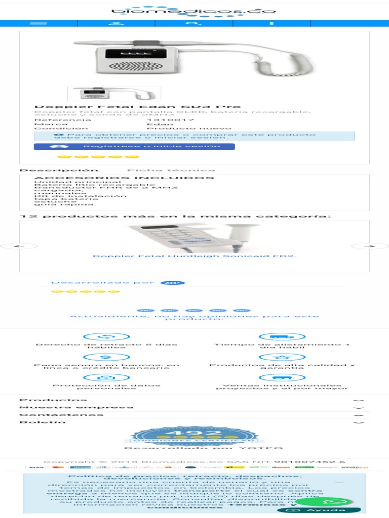 Doppler Fetal Edan SD3 Pro | PDF