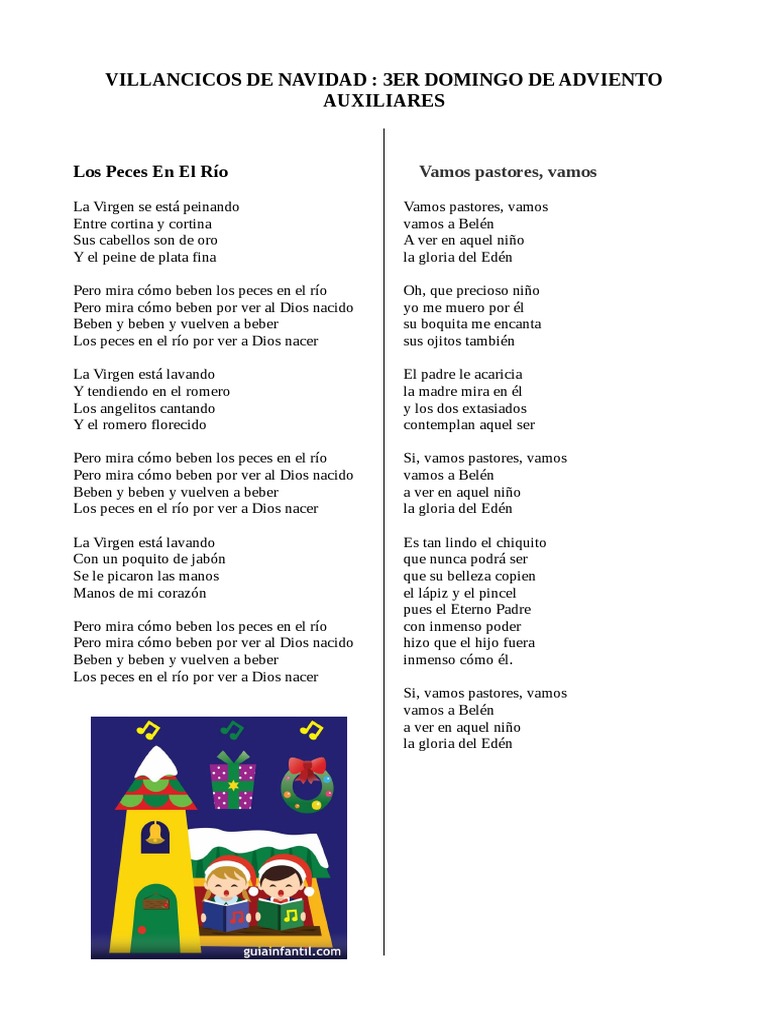 Villancicos de Navidad: 3er Domingo de Adviento Auxiliares: Los Peces ...