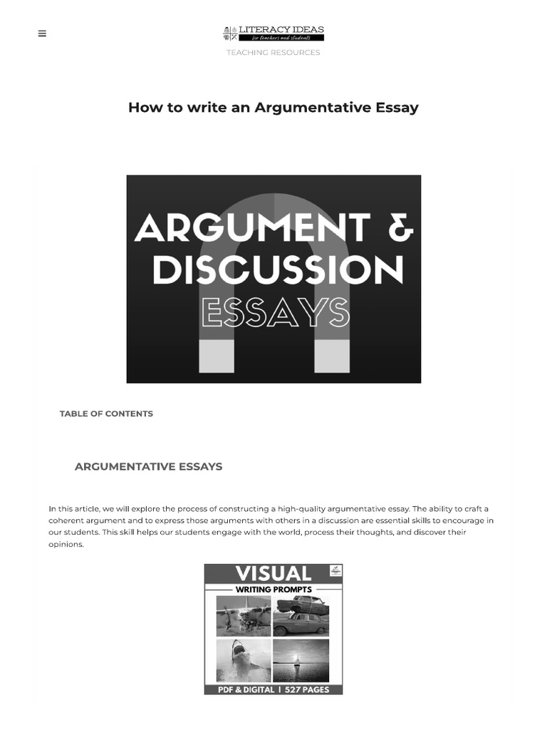 Argumentative Essay and Discussion Writing Explained | PDF